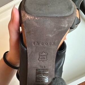 Theory | Shoes | Theory Black Stiletto Heels With Slingback Design ...